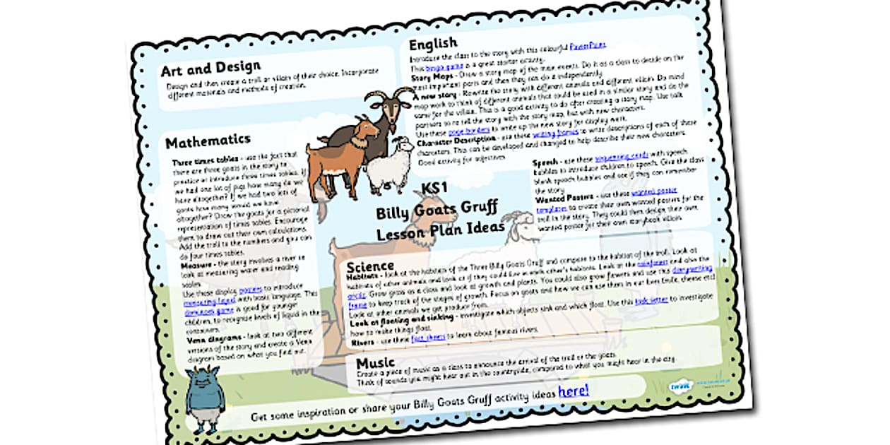 The Billy Goats Gruff Lesson Planners KS1