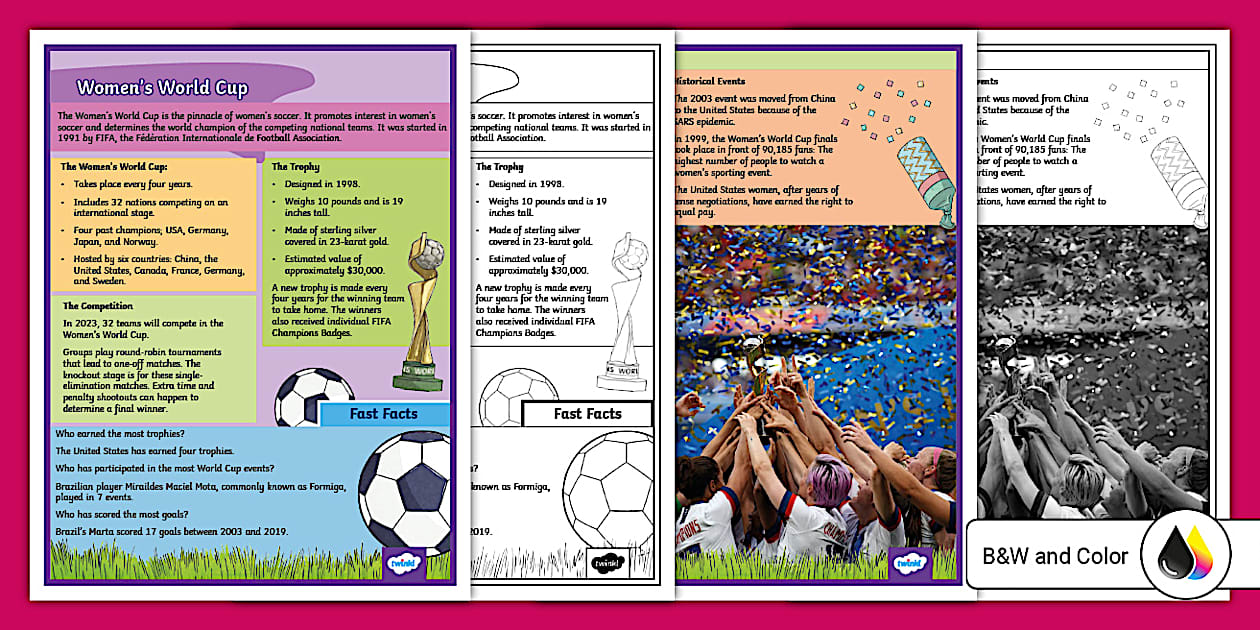 Women's World Cup Informational Poster (Teacher-Made)