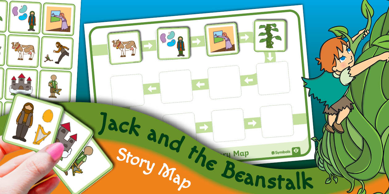 Twinkl Symbols: Jack and the Beanstalk Story Map Activity