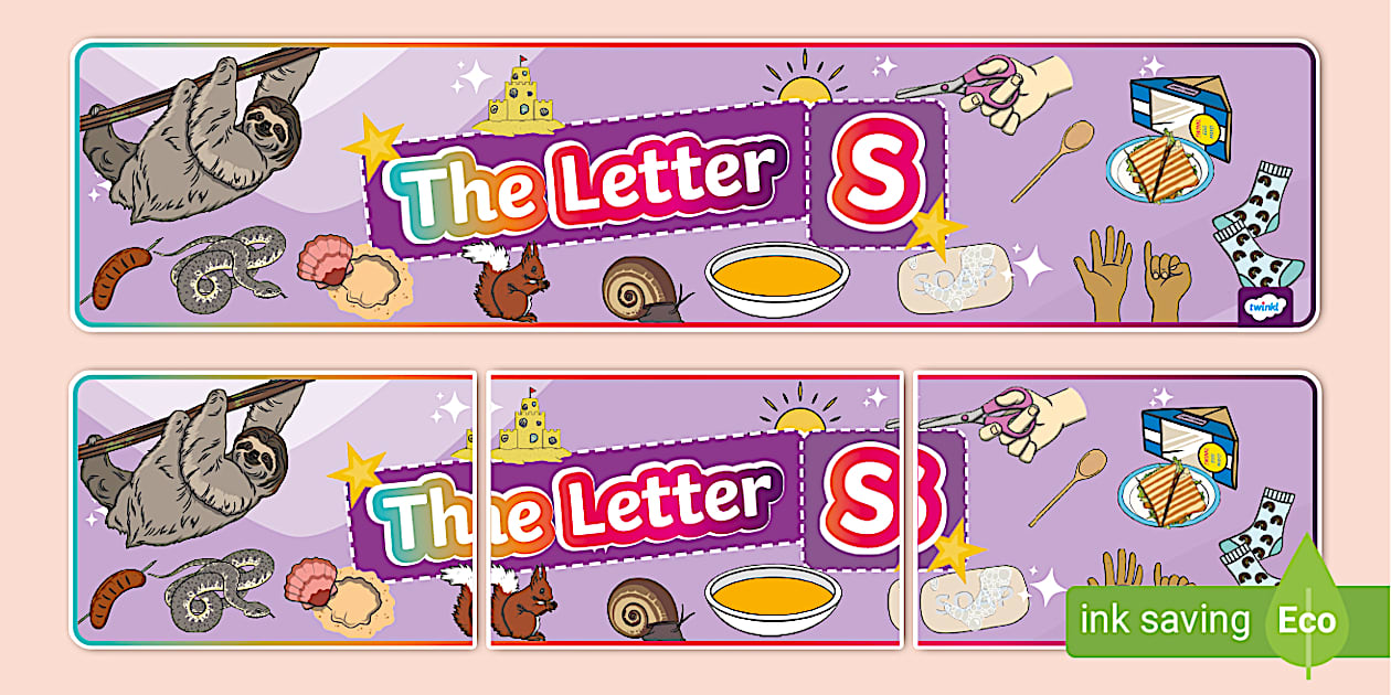 The Letter S Display Banner (teacher made) - Twinkl