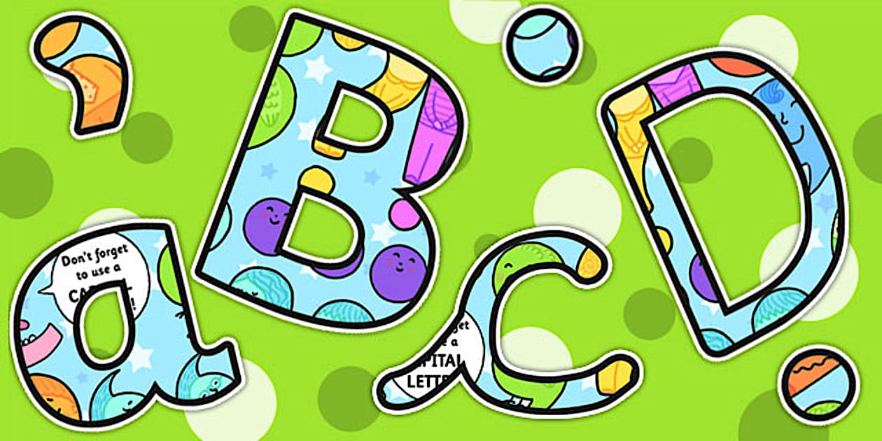 VCOP Themed Size Editable Display Lettering (teacher made)