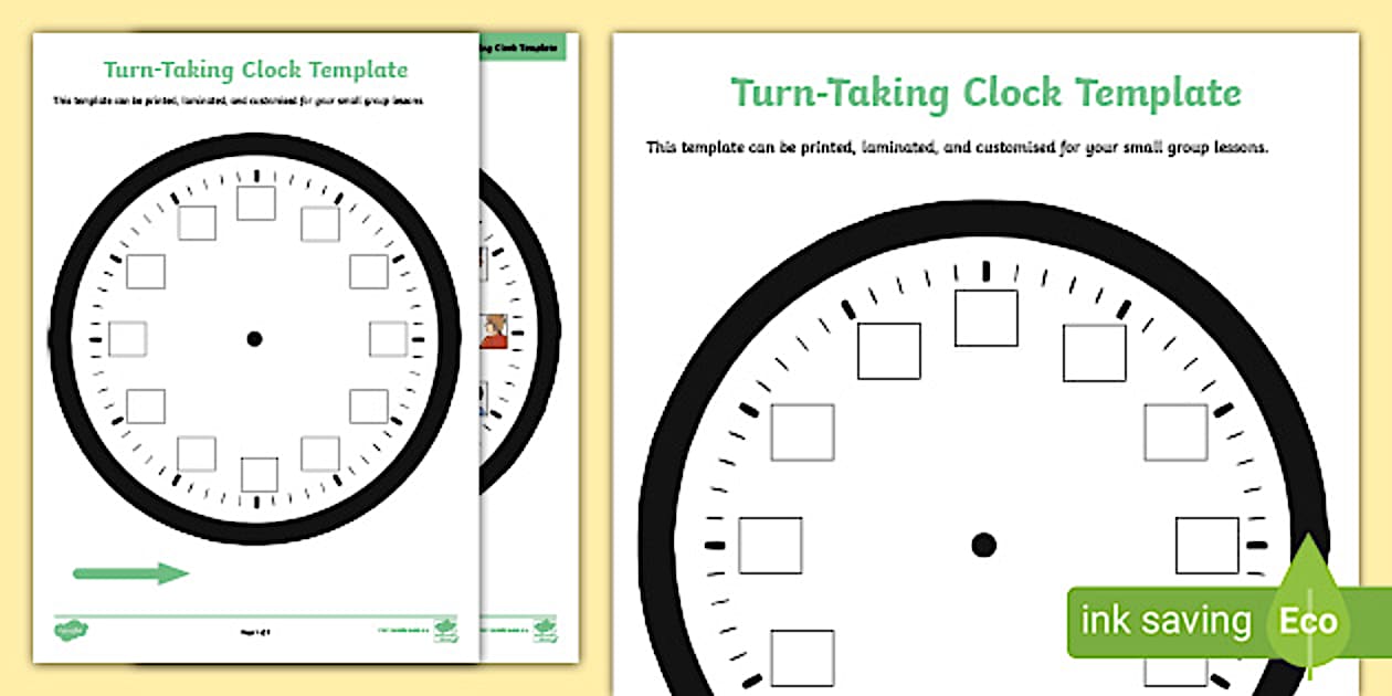 Turn-Taking Visual Clock (teacher made) - Twinkl