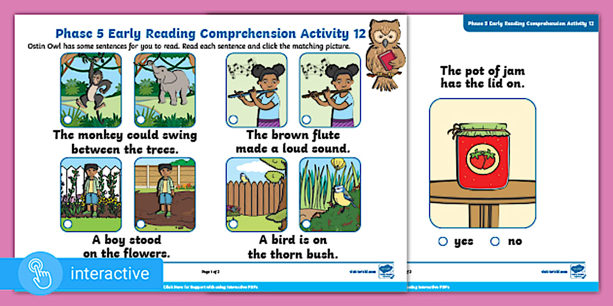 Phase 5 Reading Comprehensions - Interactive Resources