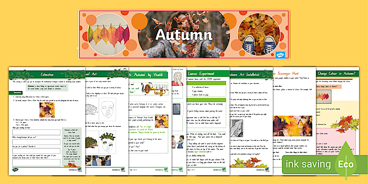 Autumn Activity Pack Year 7-8 - Twinkl