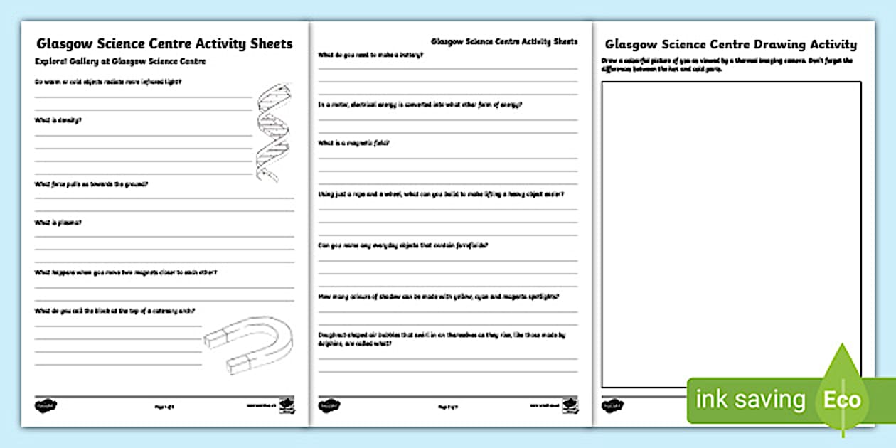 Science Centre Worksheets – Science Questions for Kids