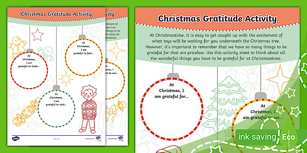 Christmas Gratitude Activity