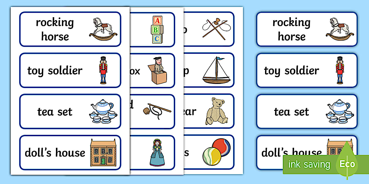 Toys from the Past Word Cards (teacher made) - Twinkl