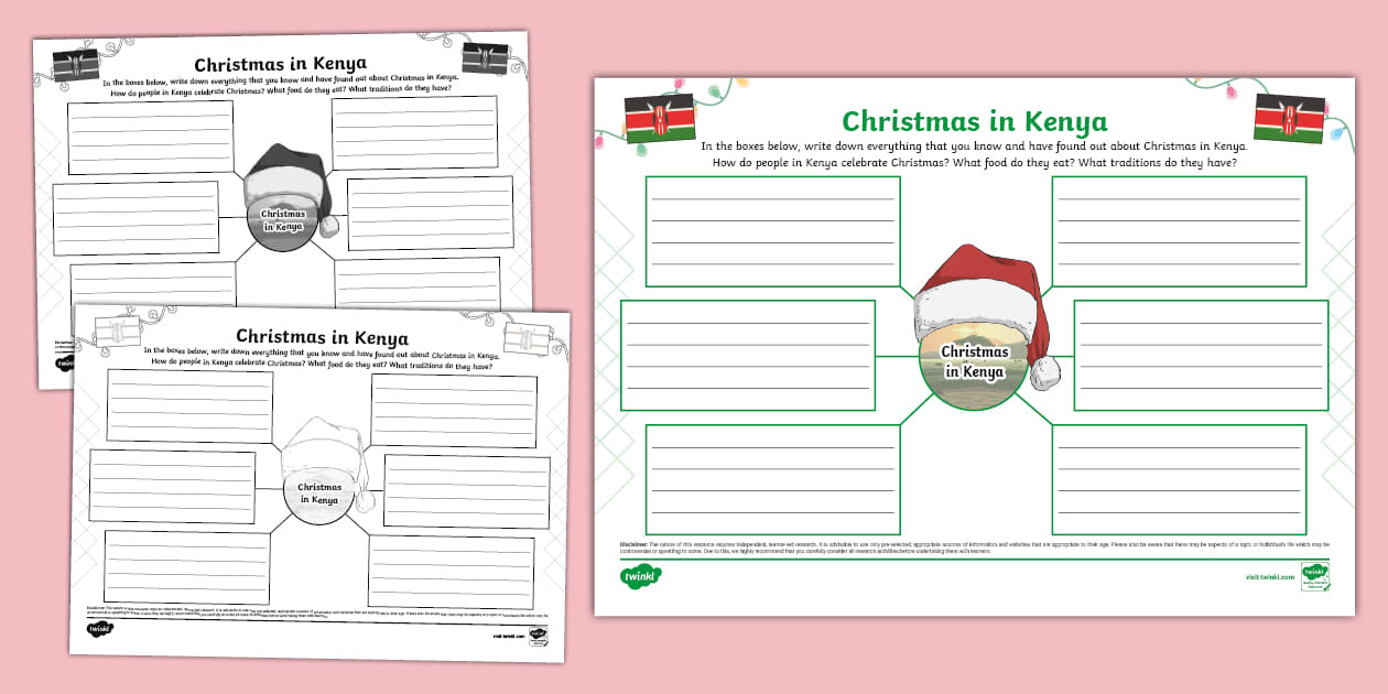 Christmas in Kenya Mind Map - Twinkl Christmas - Twinkl