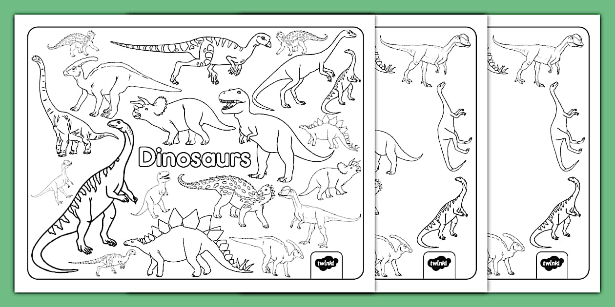 Dinosaur Coloring Sheets | Twinkl USA (teacher made)