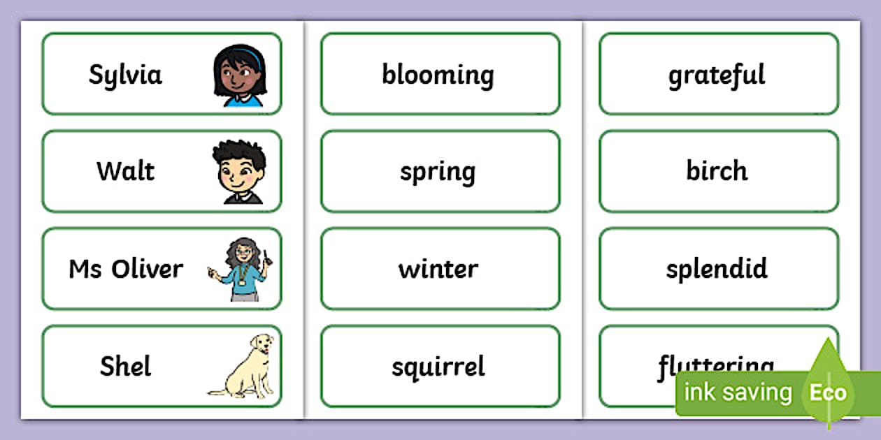 Poetree Shauna LaVoy Reynolds vocabulary word wall cards