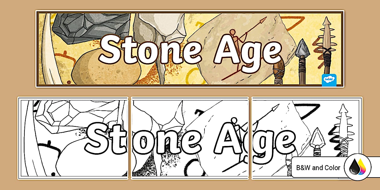 Stone Age Banner (Teacher-Made) - Twinkl