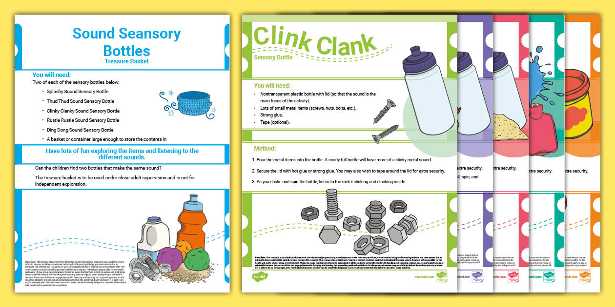 Sound Sensory Bottles Treasure Basket Ideas (teacher made)