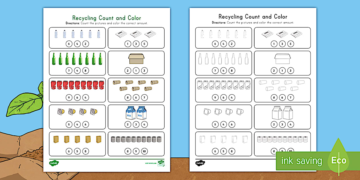 Printable Recycling Worksheet Activity Sheet | Twinkl USA