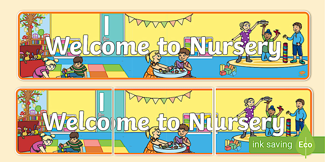 👉 Nursery Door Sign | Welcome to Nursery - Twinkl