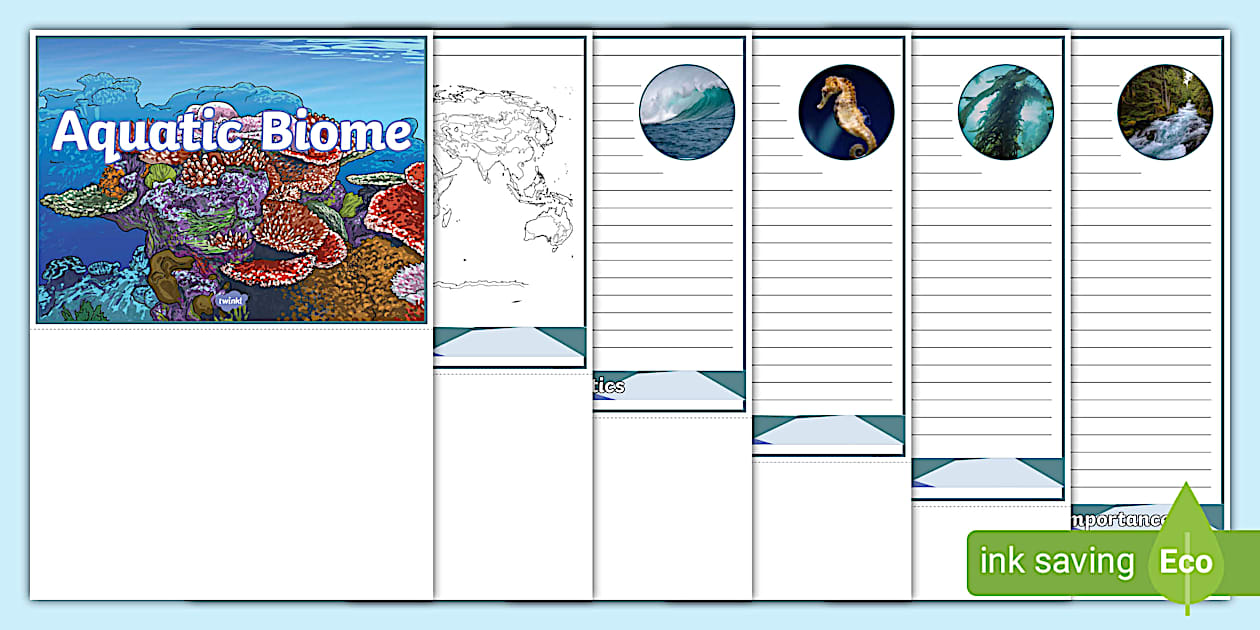 Aquatic Biome Flipbook Ι World Climates Ι Twinkl