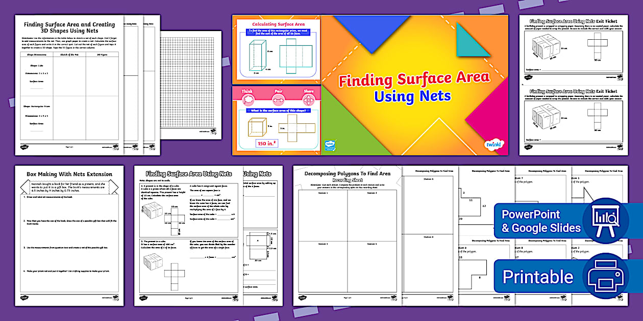 Surface Area Worksheets | Math Resource | Twinkl USA