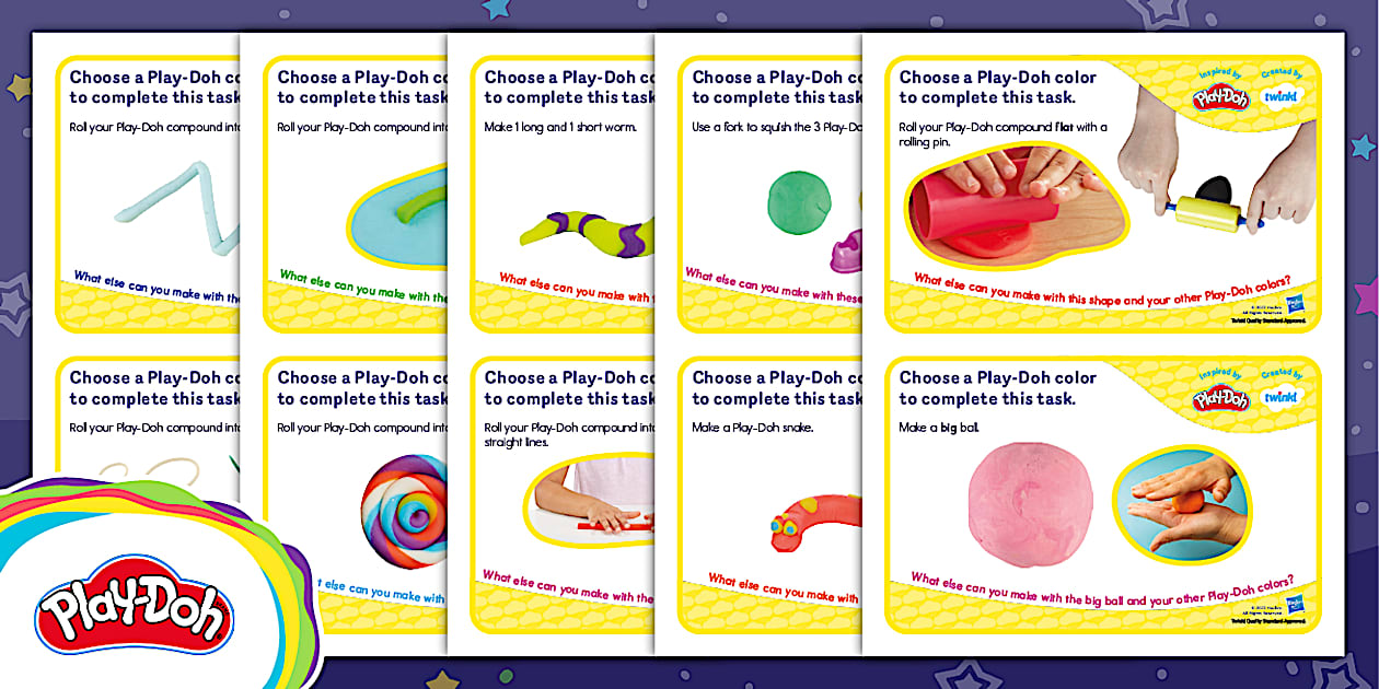 FREE! - Play-Doh: Fine Motor Skills Task Cards - Twinkl