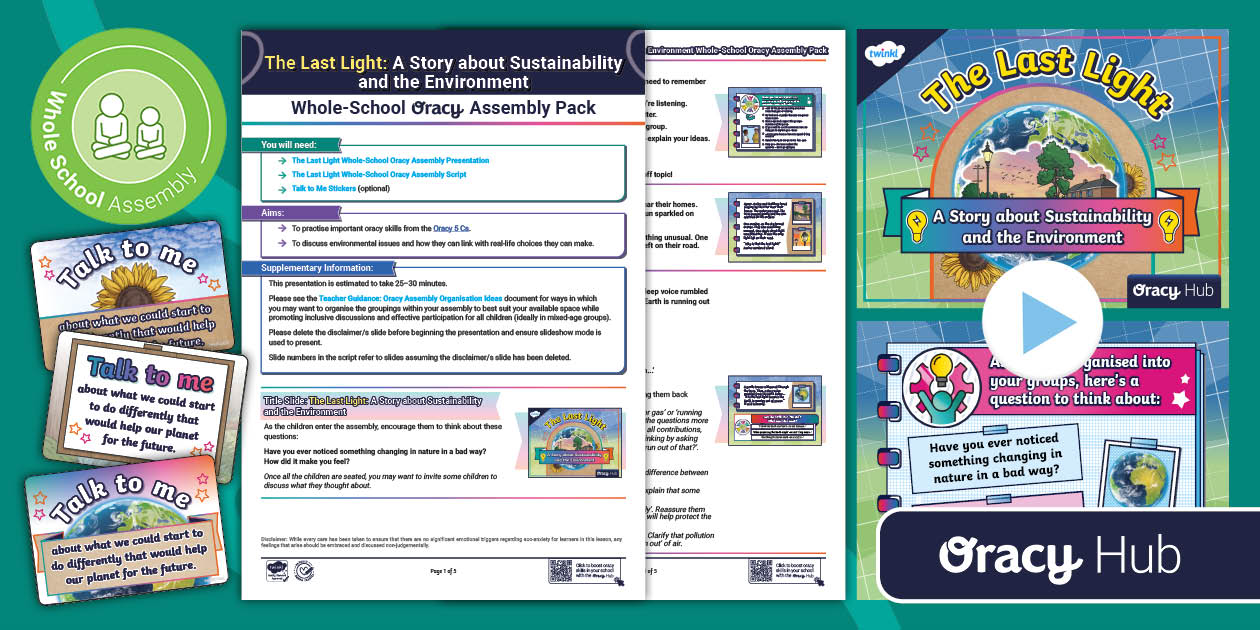 The Last Light: A Whole-School Oracy Assembly Pack - Twinkl