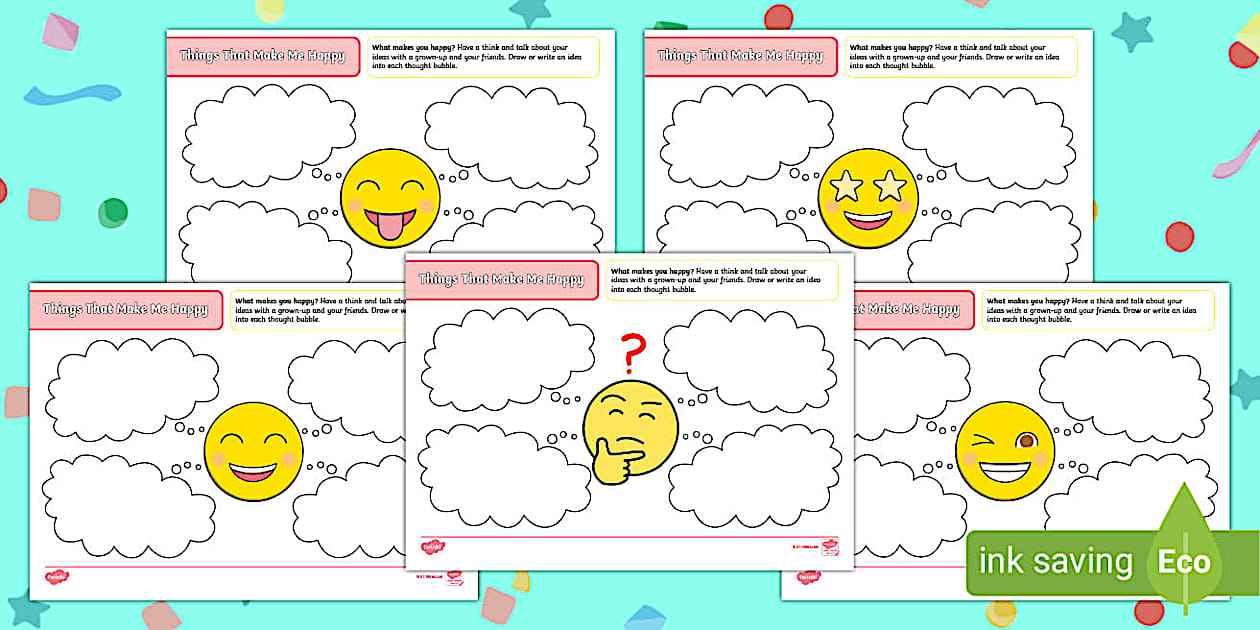 International Day of Happiness - Activity Sheet - Twinkl