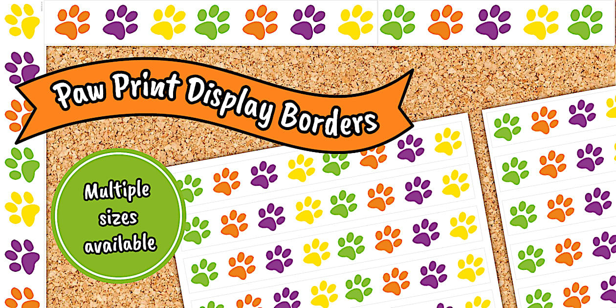 Paw Print Display Borders
