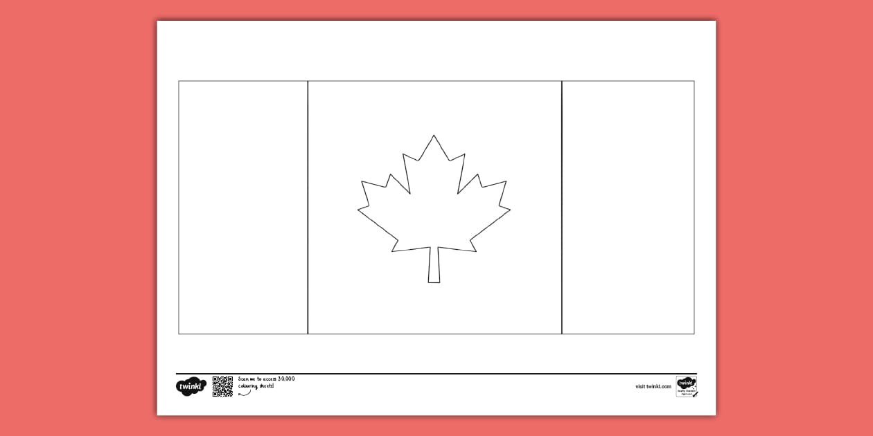 Canada Flag Colouring Page | Teaching Resources - Twinkl