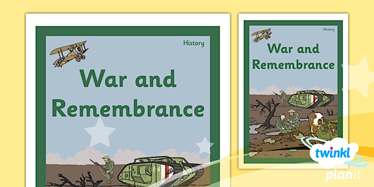 Editable History: War and Remembrance KS1 Unit Book Cover
