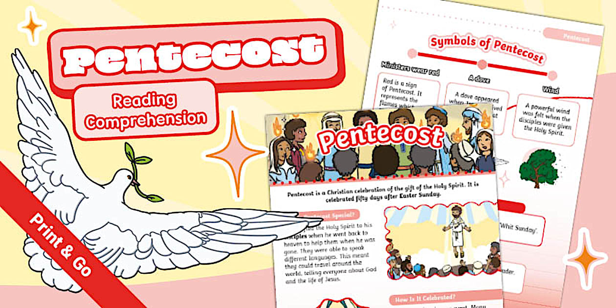 KS1 Pentecost Reading Comprehension Activity
