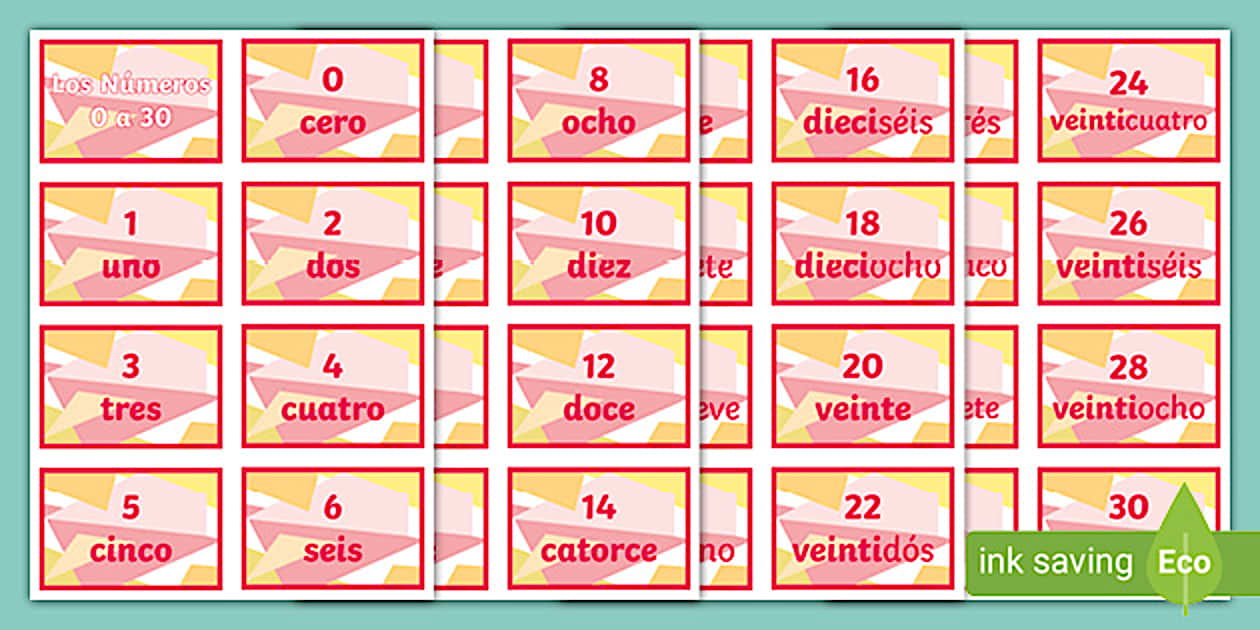Spanish 0-30 Number (teacher made) - Twinkl