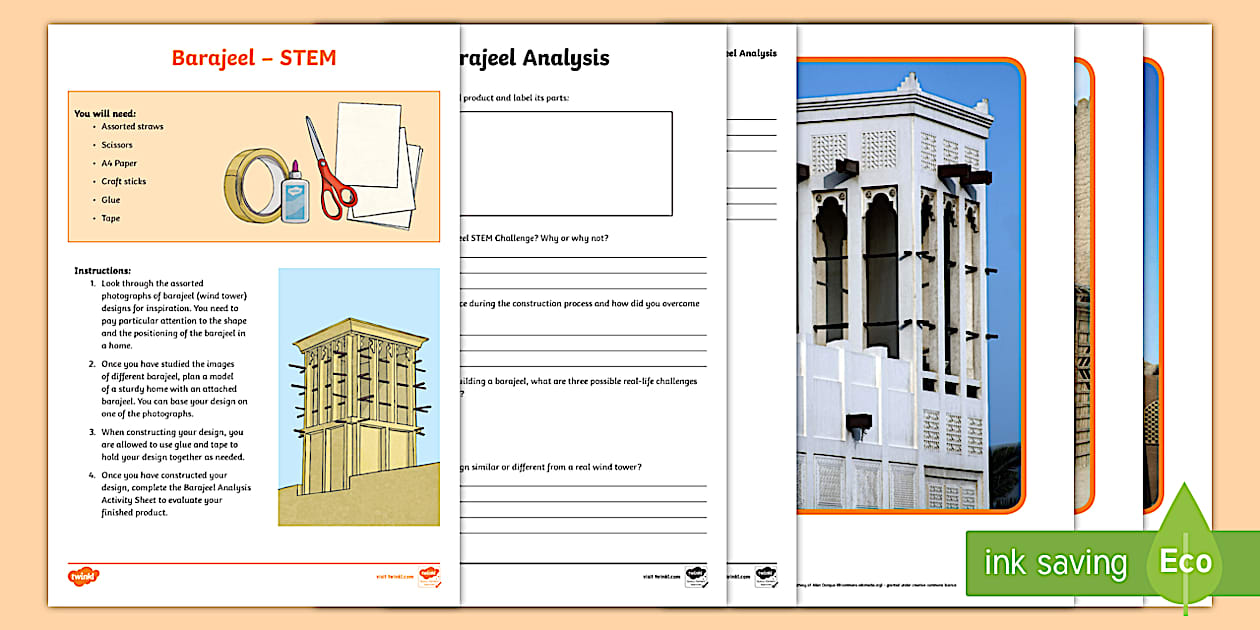 Barajeel (Arabian Wind Tower) STEM Activity and Resource Pack