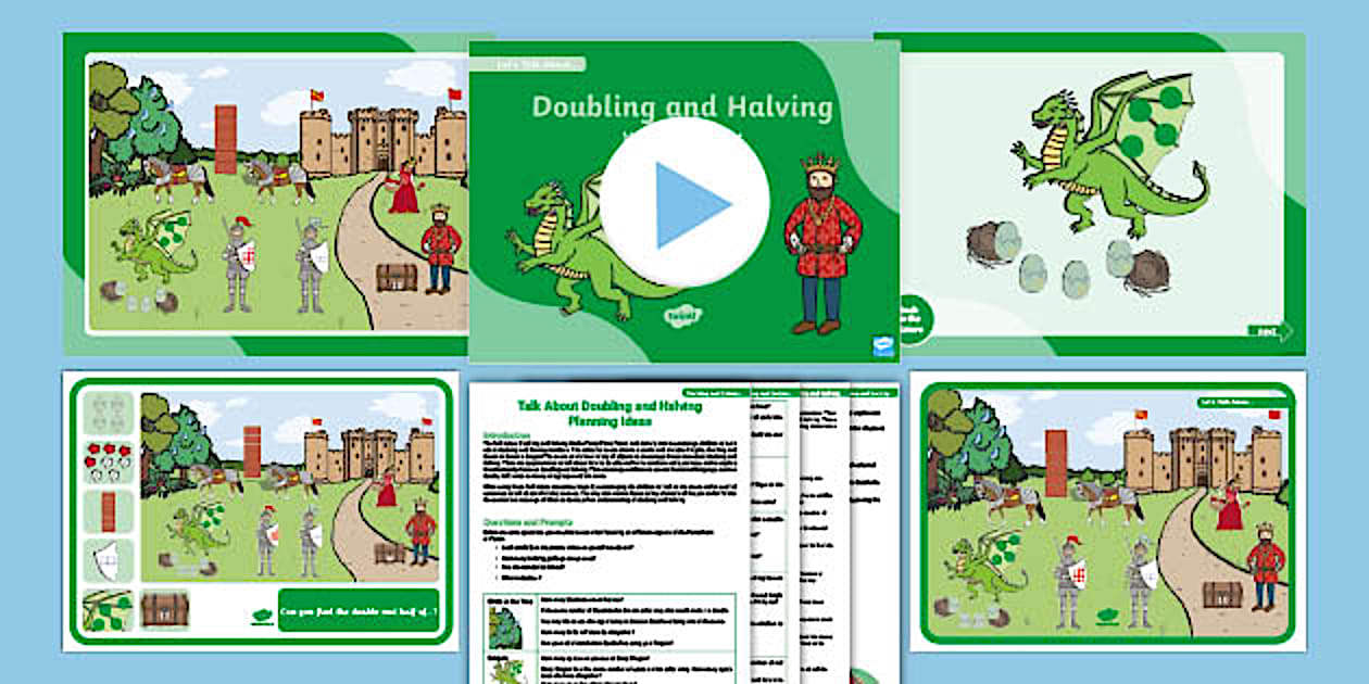 Talk About Doubling and Halving Maths Resource Pack and Planning Ideas
