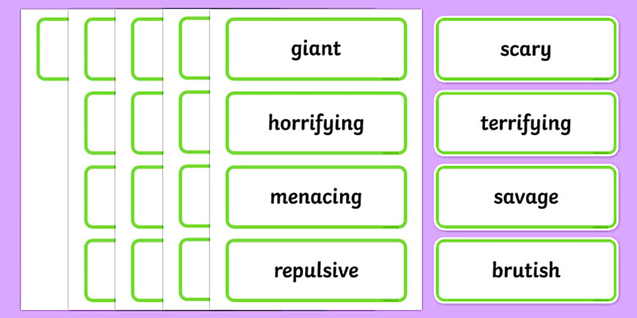 Monster Word Cards
