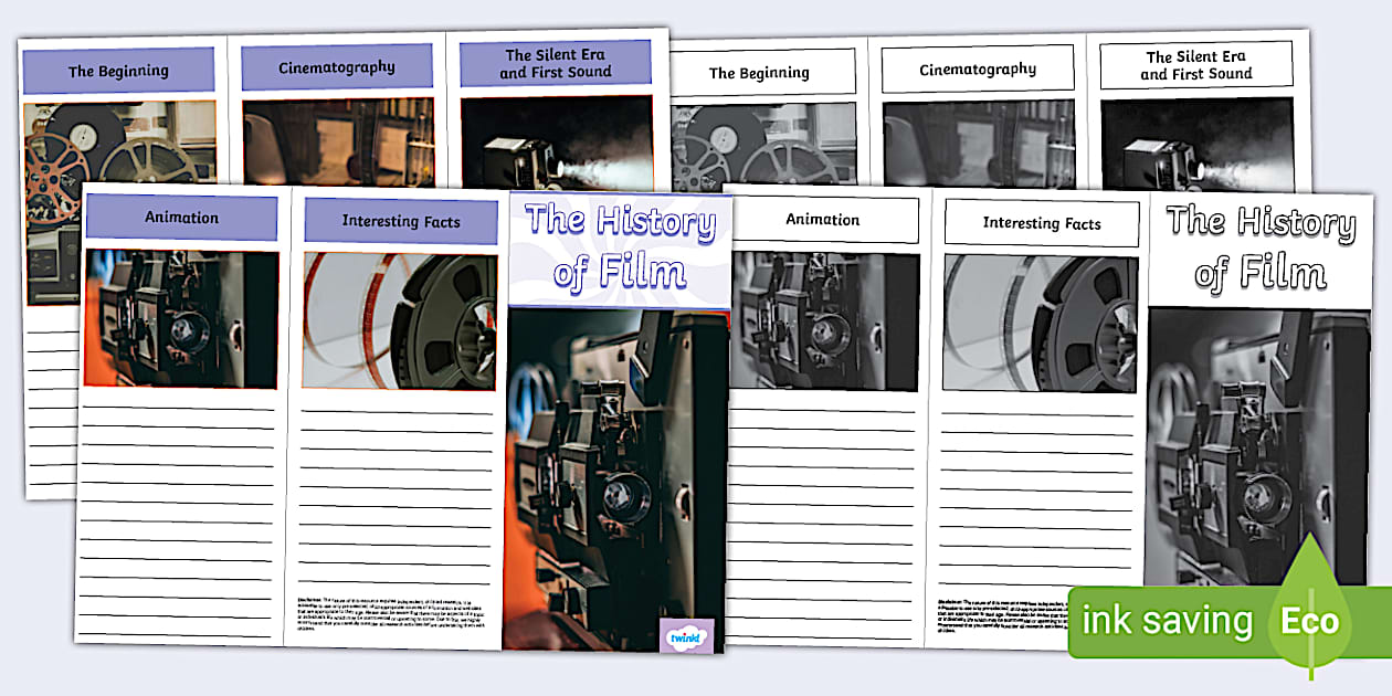 The History of Film Leaflet Template (Teacher-Made) - Twinkl