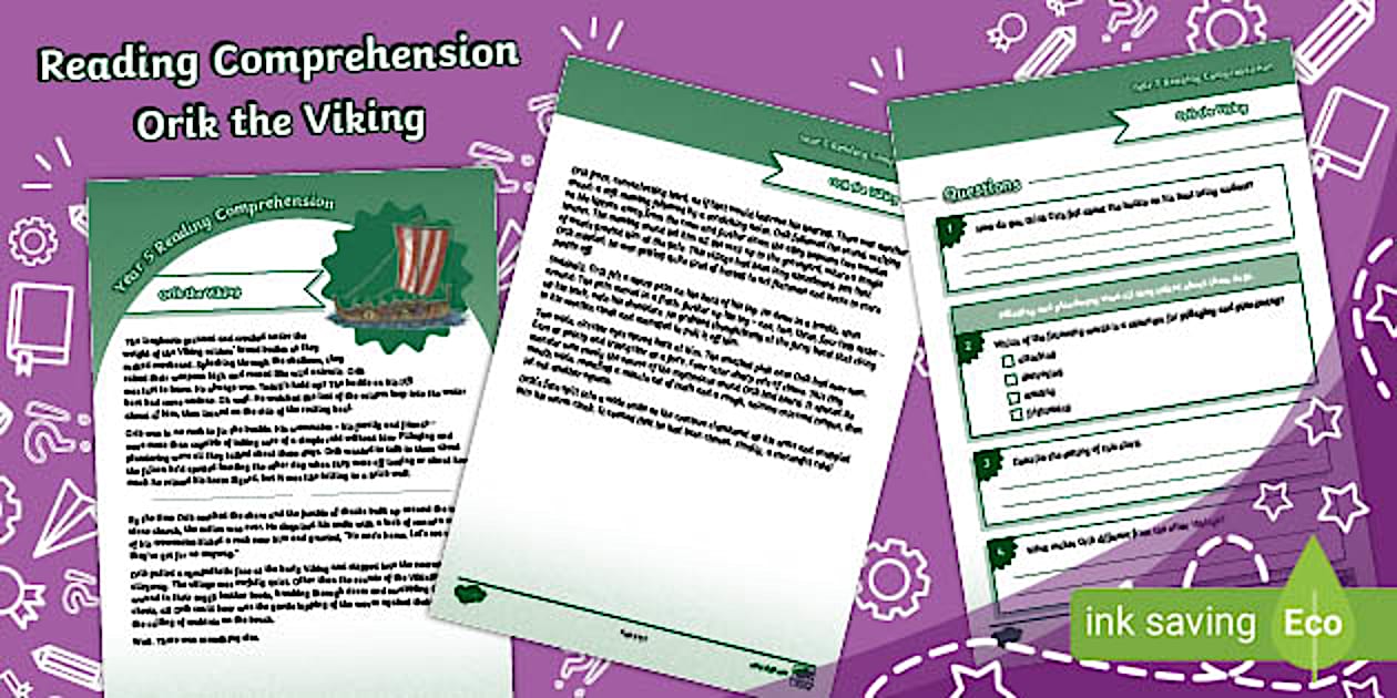 Year 5 Reading Comprehension - Fiction 2 (Ages 9 - 10)