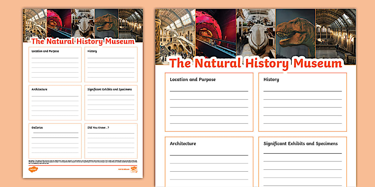 The Natural History Museum Fact File Template (teacher made)