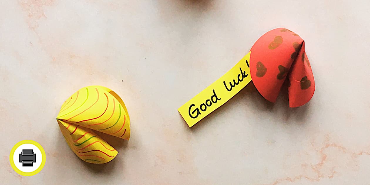 Fortune Cookies Paper Craft Activity - Chinese New Year Activities