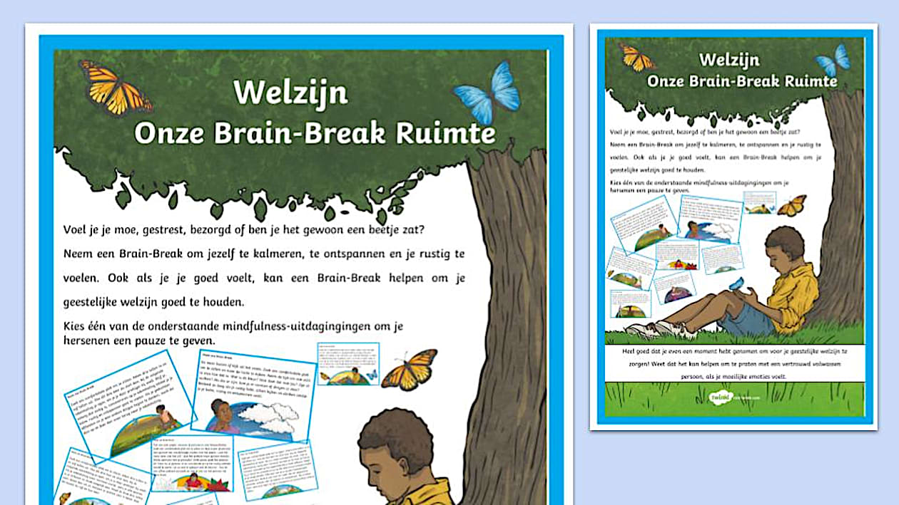 Mindfulness - Welzijn - Neem een Brain Break - Poster