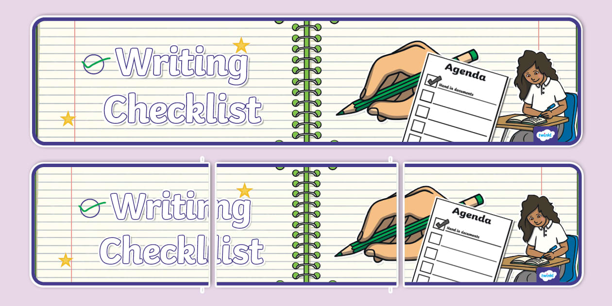 Writing Checklist Display Banner (teacher made) - Twinkl