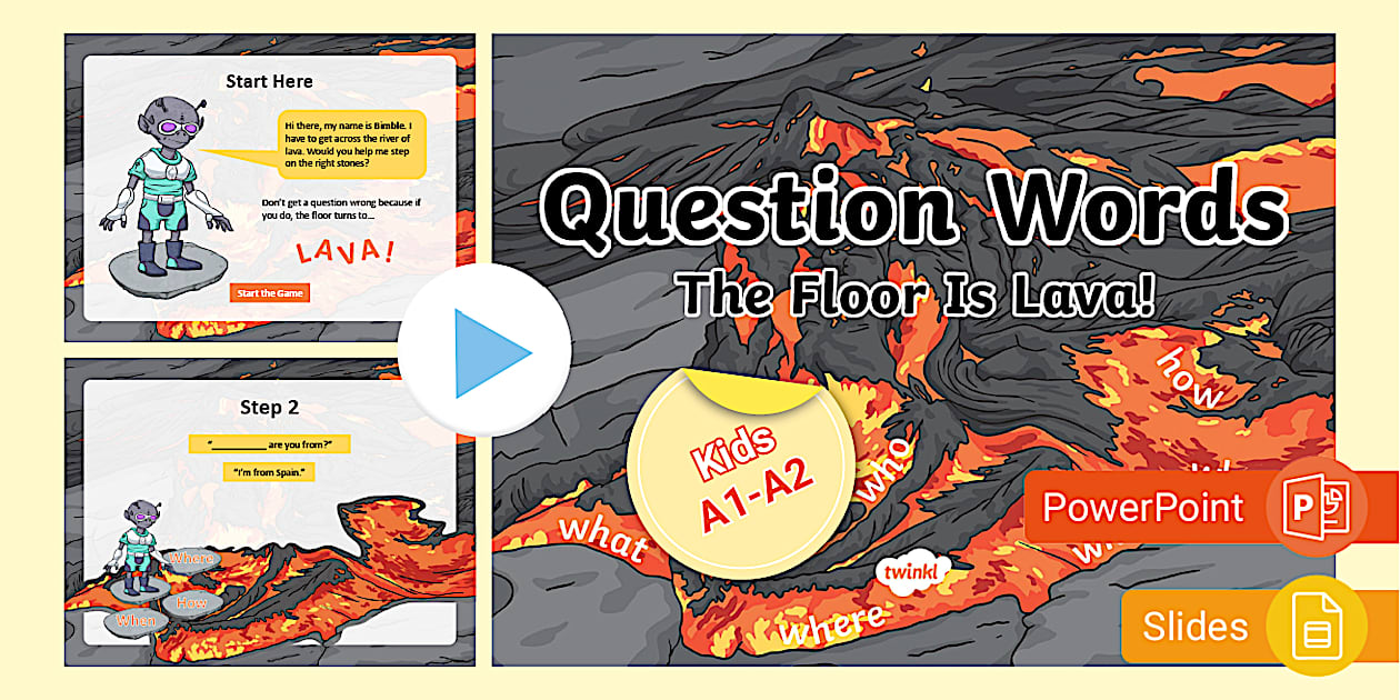 👉 Question Words - The Floor Is Lava! - Twinkl