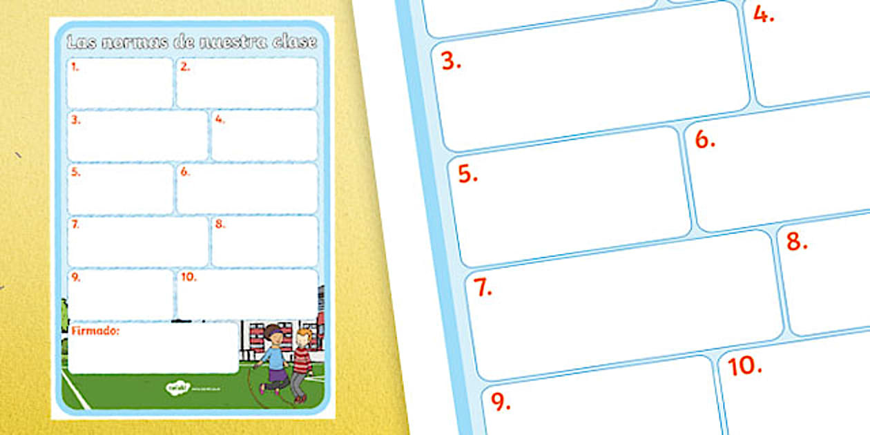 Póster: Las normas de nuestra clase - Twinkl
