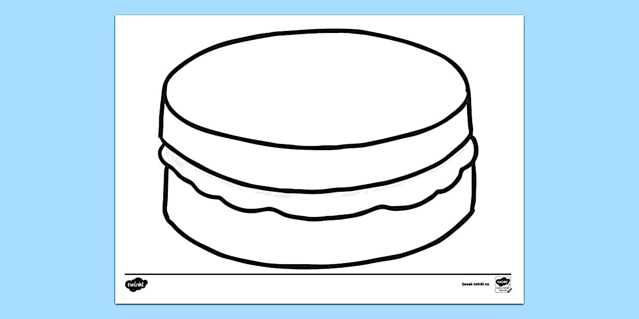 Design og fargelegg en kake | Mal (teacher made) - Twinkl