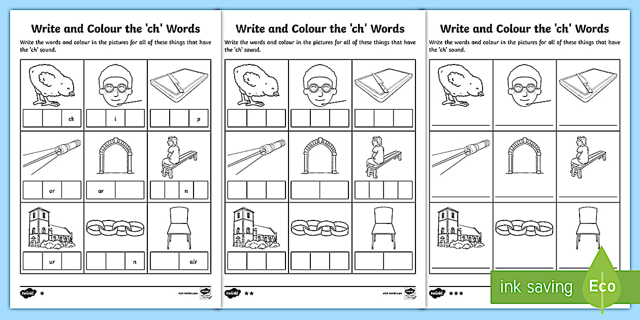 How to Teach Ch Sound Worksheets | Phonics Phases | Twinkl
