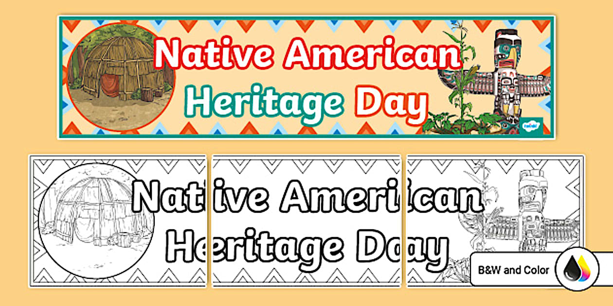 Printable Native American Banner for Displays | Twinkl USA