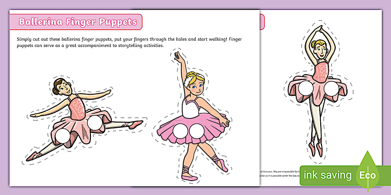 Ballerina Finger Puppets (Teacher-Made) - Twinkl