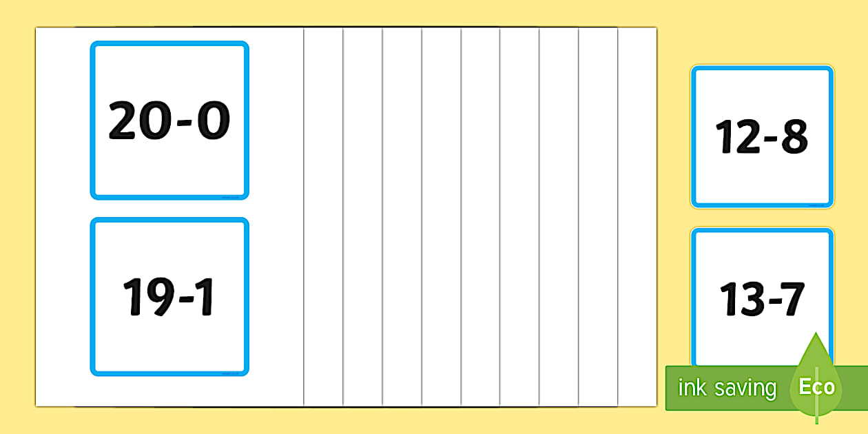 Giant Foam Dice Squares Subtraction to 20 - Twinkl