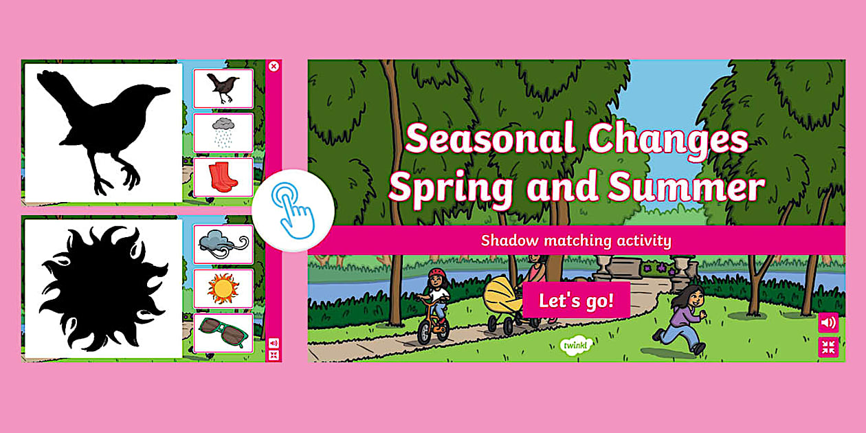 Science: Seasonal Changes (Spring and Summer) Year 1 Shadow Matching ...
