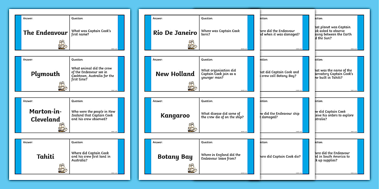 Captain Cook Loop Cards (Hecho por educadores) - Twinkl