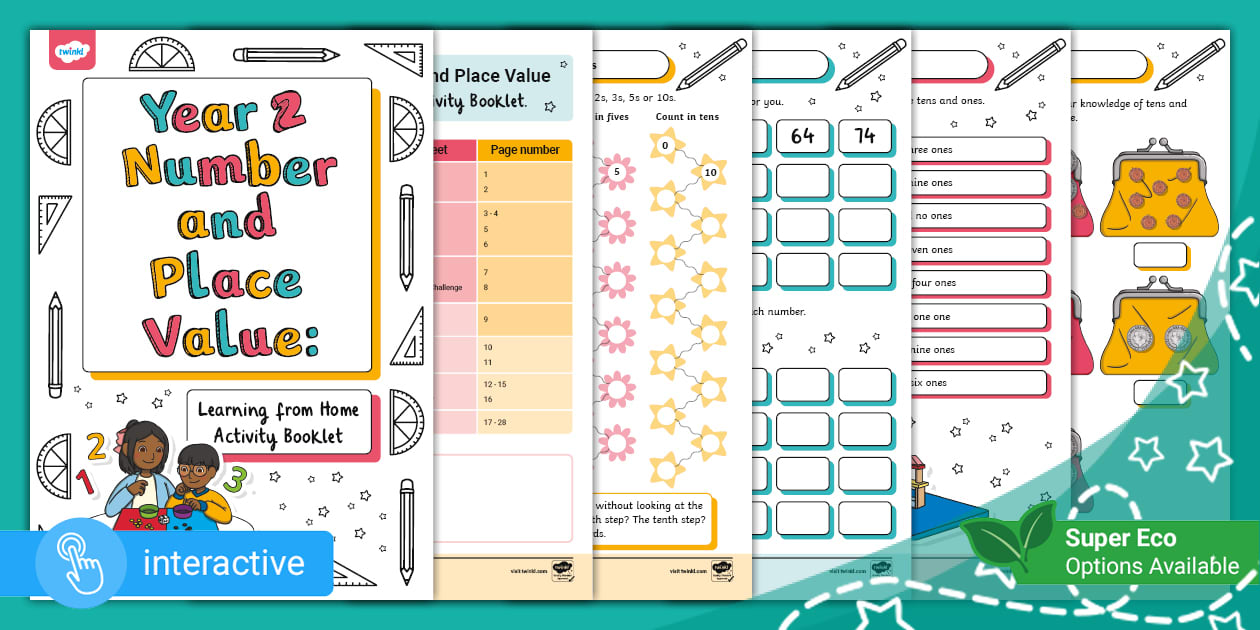 Maths Place Value and Number Booklet (Ages 6 - 7) - Twinkl