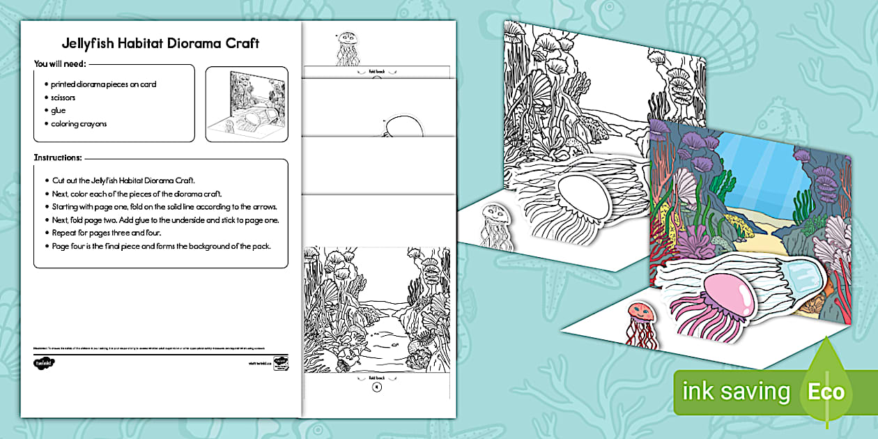 Jellyfish Habitat Diorama Craft