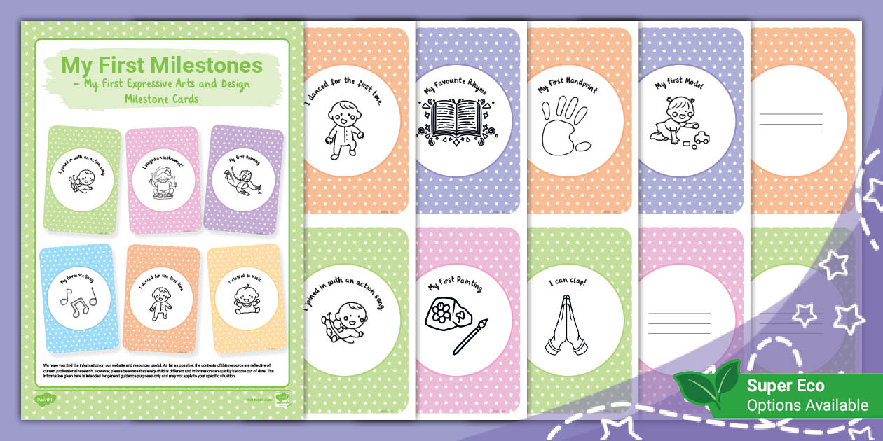 My Milestones – Expressive Arts and Design Milestone Cards