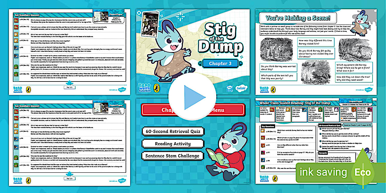 FREE! - Stig of the Dump Whole-Class Guided Reading Pack: Chapter 3 [LKS2]